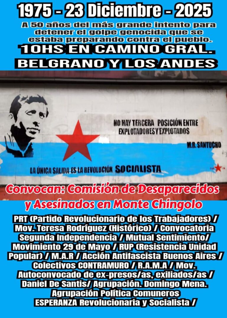 Homenaje a los desaparecidos y asesinados en Monte Chingolo – Partido ...